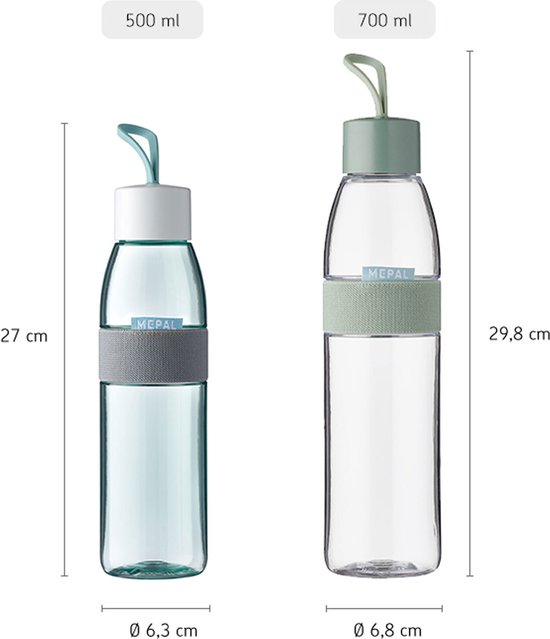 Trinkflaschen ELLIPSE 500 ml & 700 ml Set van 2 | bol