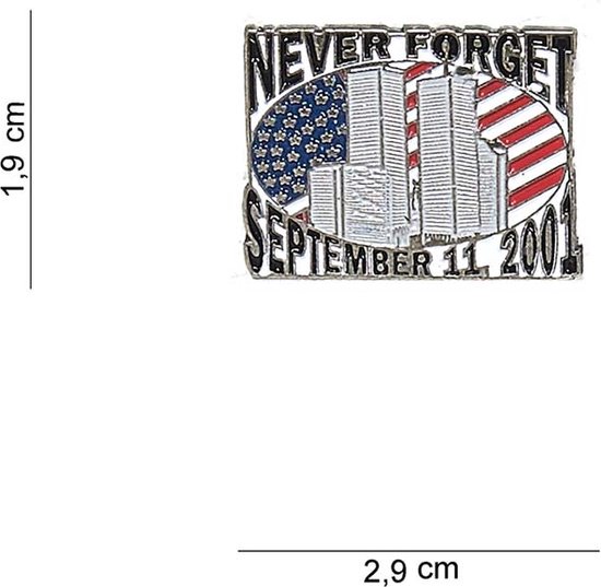 Embleem metaal Never forget zwart pin | bol