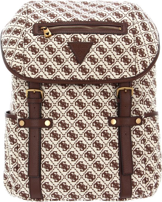 GUESS Rugzak Voyage Backpack Brown Logo Bruine | bol