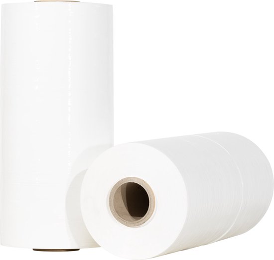 Machinewikkelfolie 23 micron 50 cm x 1340 meter 220% voorrek wit | bol