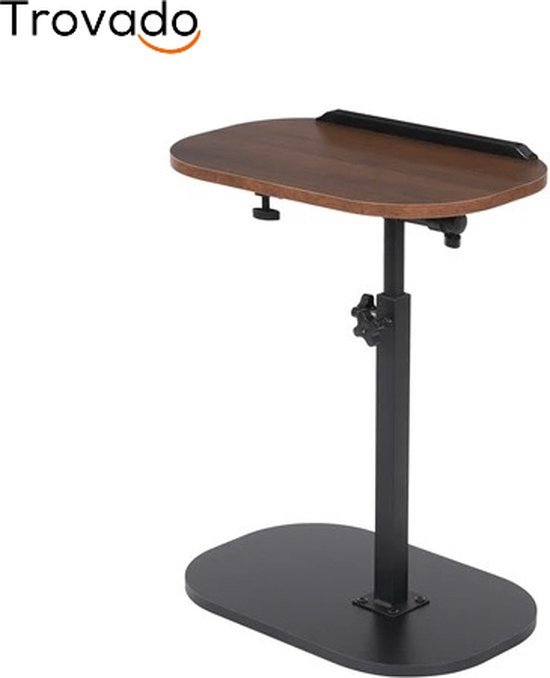 Bijzettafel - Bijzet Tafel Ovaal - Laptoptafel - Walnoothout - In ...