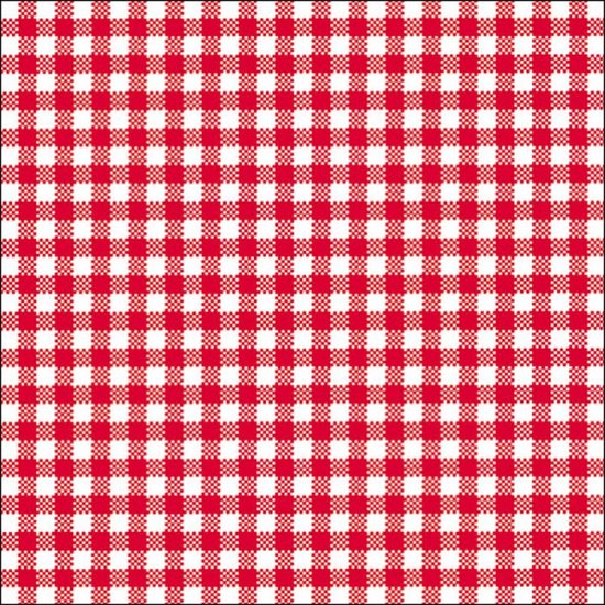 Ambiente Servetten rood wit geruite - 20 stuks - 33x33 cm - 3-laags | bol