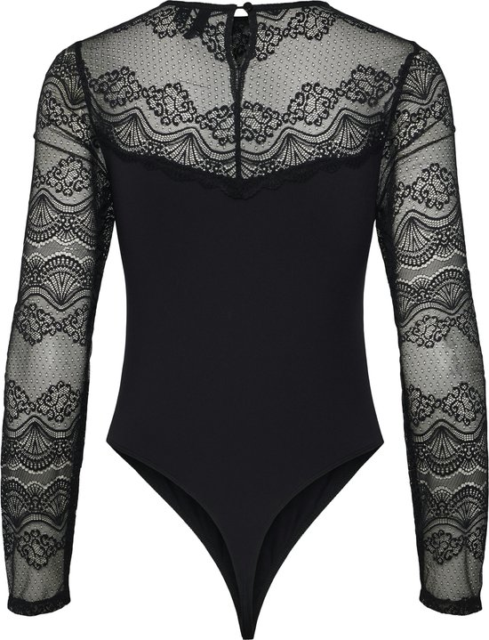 Pieces kanten body dames - Lace top Sinna - Zwart | bol