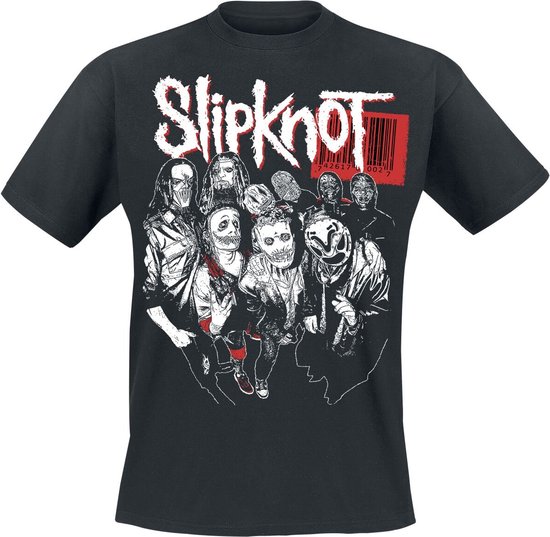 Slipknot Barcode Band T-shirt zwart S - Katoen - Band merch, Bands | bol