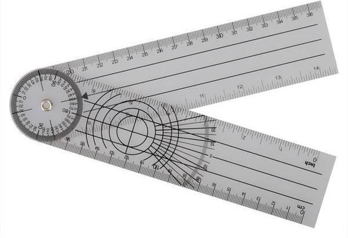 Liniaal Gradenmeter / Hoekmeter 150mm | bol.com