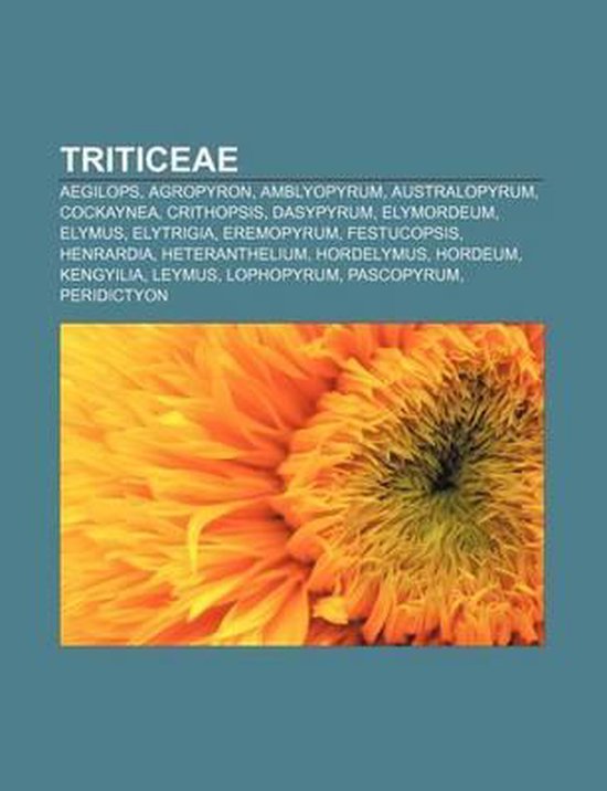 Triticeae, Source Wikipedia | 9781231603437 | Boeken | bol.com
