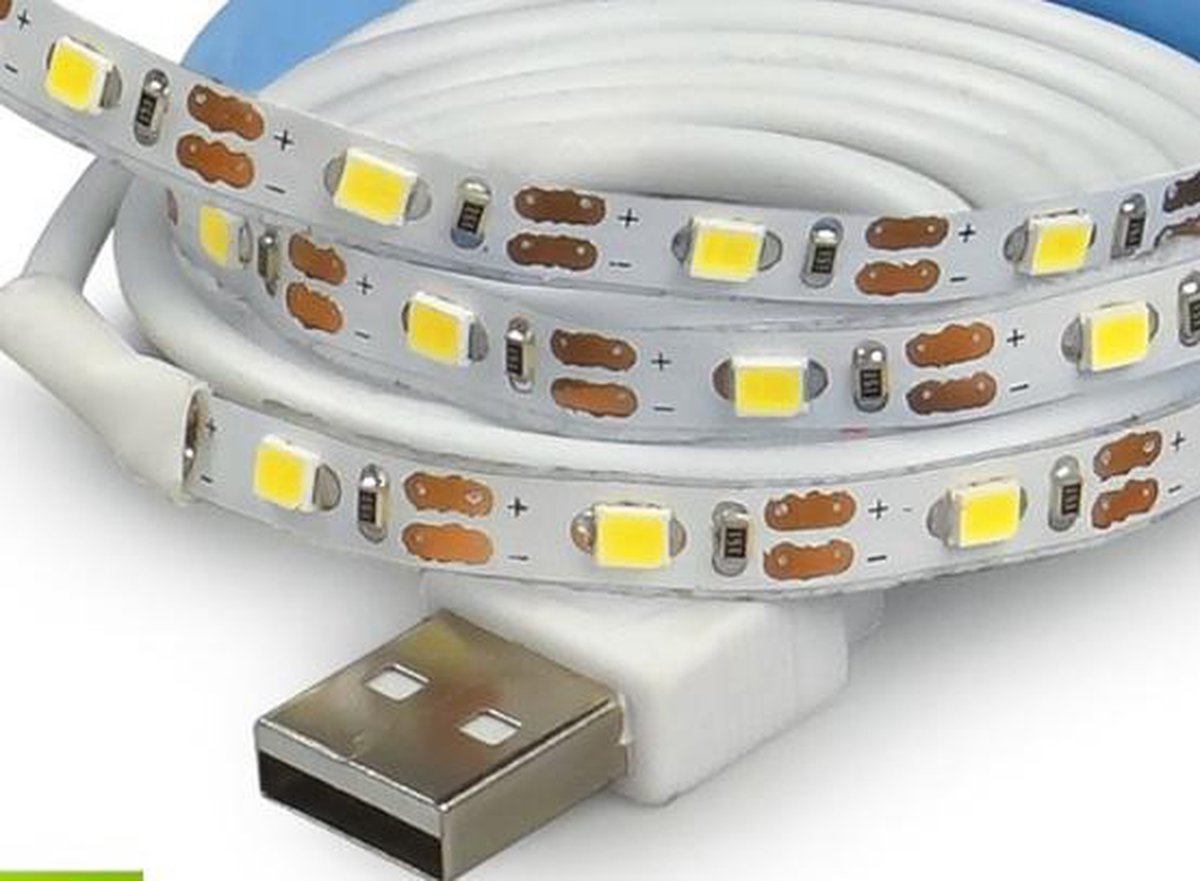 Usb Led strip 30 cm usb wit licht met plakstrip | bol.com