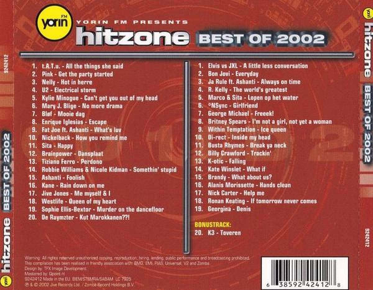 Hitzone Presents Best Of 2002, various artists | CD (album) | Muziek ...