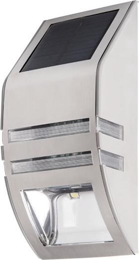 Solar buitenlamp - LED 6500K - Kanlux gevel verlichting - RVS | bol