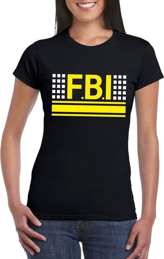 Politie FBI logo zwart t-shirt voor dames - Geheim agent ...