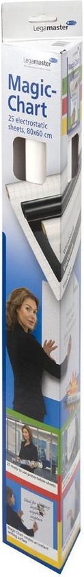 Legamaster - magic-chart - whiteboard - folie - 60x80cm - wit - 1 x 25 ...