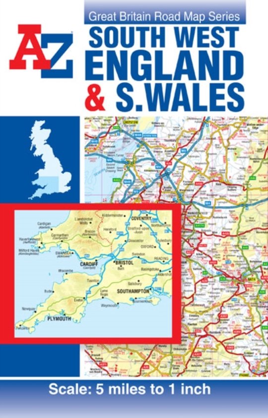 South West England South Wales Road Map | bol