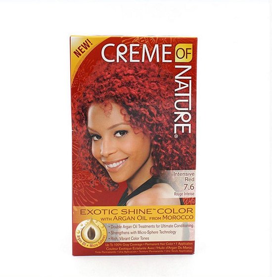 Permanente Kleur Argan Color Creme Of Nature Intensive Red 7.6 | bol