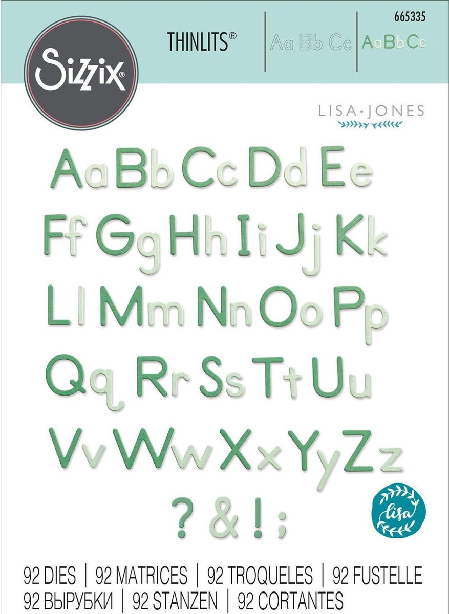 Sizzix Thinlits Snijmal Set - Essential Type - 9 stuks | bol.com