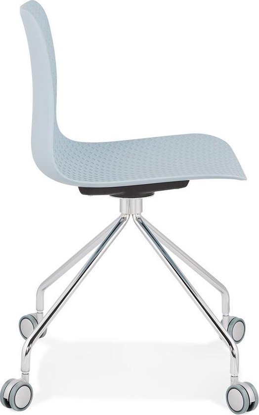 Alterego Design bureaustoel 'SLIK' blauw op wielen | bol.com