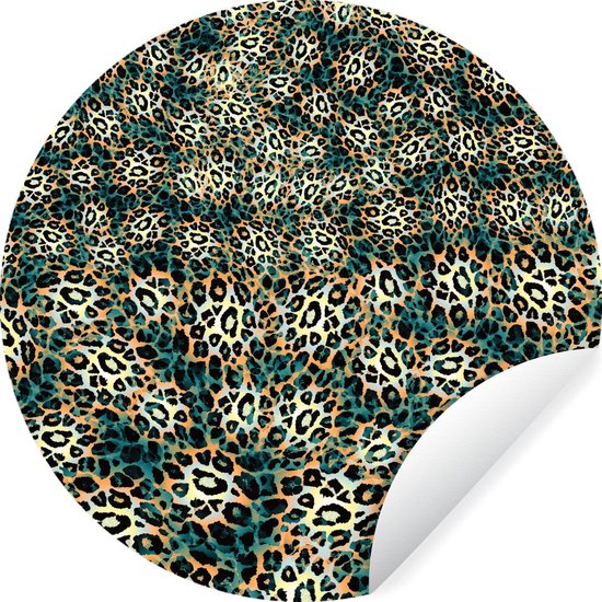 WallCircle - Muurstickers - Behangcirkel - Luipaardprint - Patronen - Wild - 80x80 cm... | bol