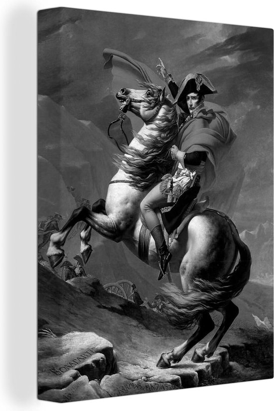 Toile Tableau Napoleon franchissant le col du Grand Saint-Bernard ...
