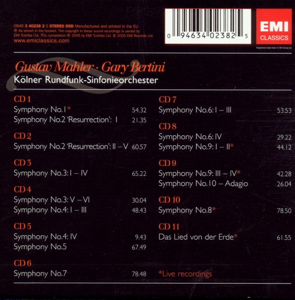 Mahler Complete Symphonies Etc. (CD), Gary Bertini, Kölner Rundfunk Sinfonie Orchester... | bol.com