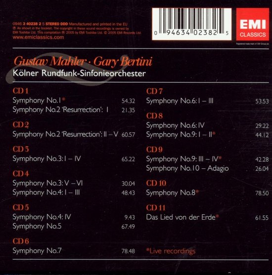 Mahler Complete Symphonies Etc. (CD), Gary Bertini, Kölner Rundfunk Sinfonie Orchester... | bol.com