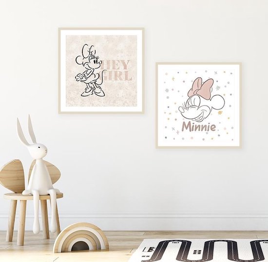 Disney Poster - Minnie Mouse Hey Girl - 40 X 40 Cm - Bruin | bol.com