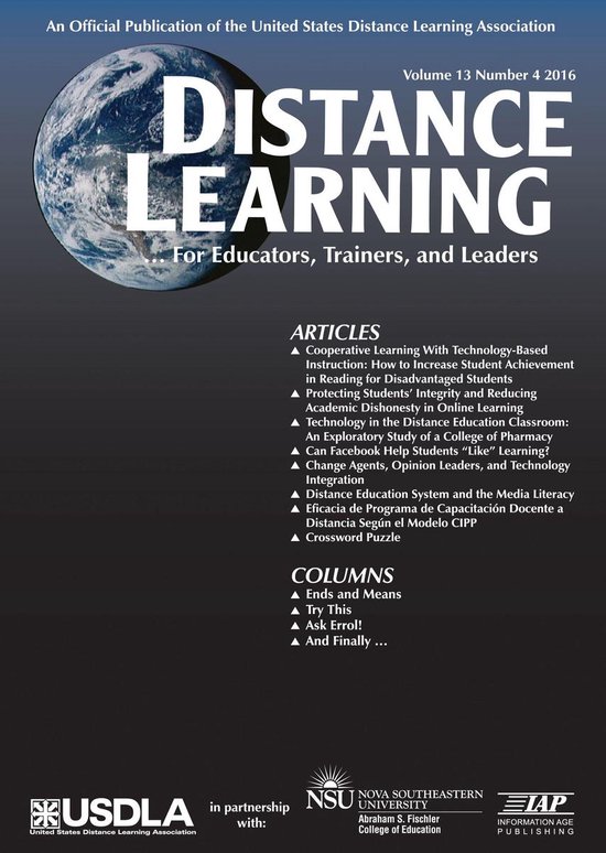 Distance Learning Journal 4 - Distance Learning (ebook) | 9781681239033 ...