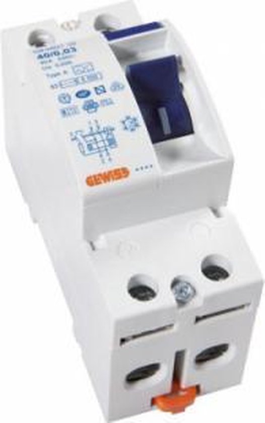Gewiss aardlekautomaat 1-polig+nul 16A B-kar 30mA (GW95107) | bol