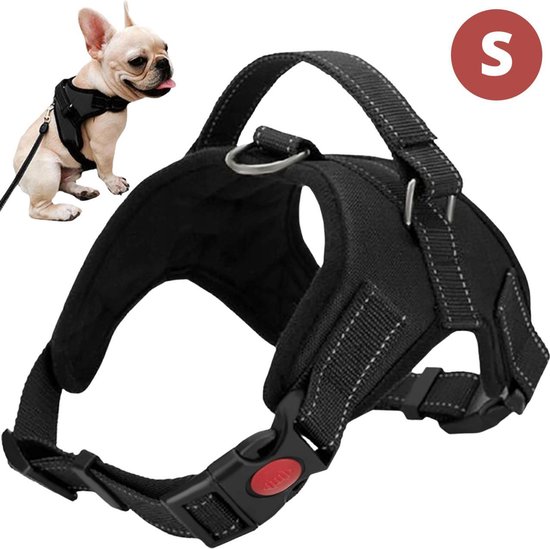 Hondentuig - Hondenharnas - Hondentuigje Anti trek tuig hond - Reflecterend - Zwart -... | bol.com