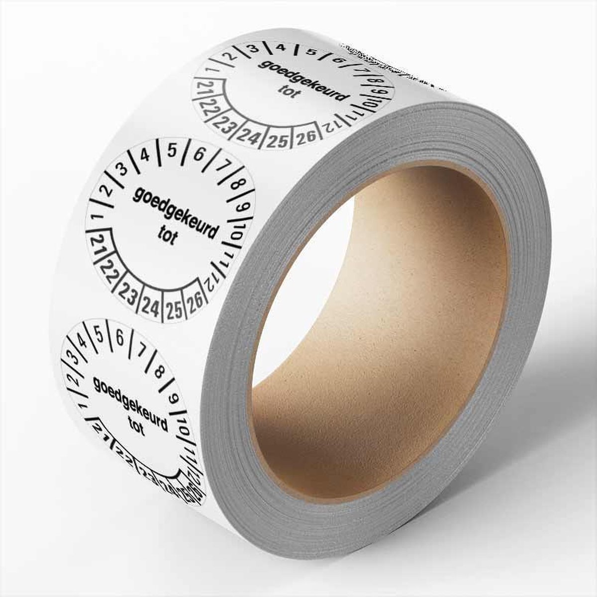 Goedgekeurd tot 21-26 sticker, op rol Oranje 20 mm - 1150 per rol | bol.com