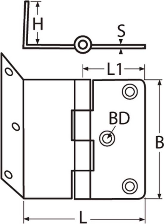 Scharnier 100 x 87 mm | bol