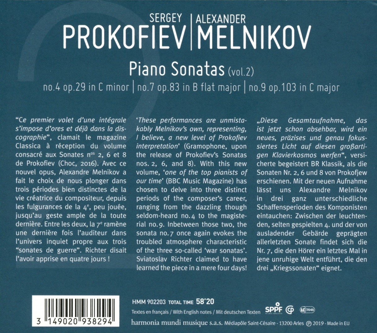 Alexander Melnikov - Prokofiev: Piano Sonatas Nos. 4, 7 & 9 (CD), Alexander Melnikov |... | bol.com
