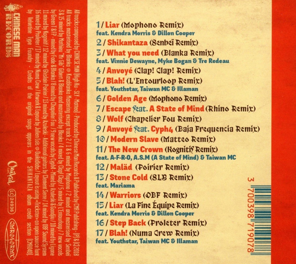 Chinese Man - Shikantaza (CD), Chinese Man | CD (album) | Muziek | bol.com