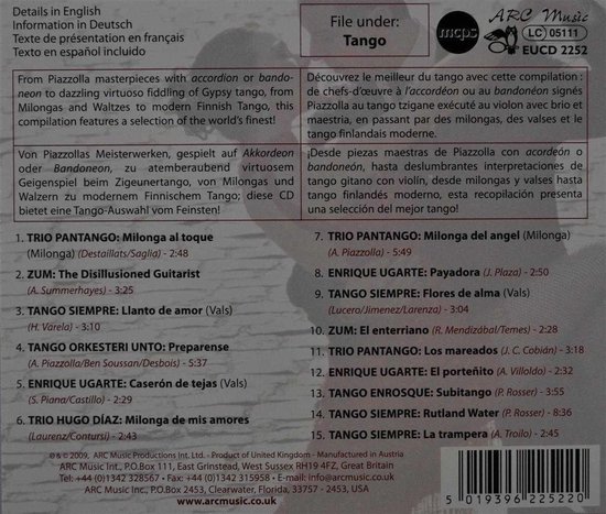 Various Artists - Best Of Tango Argentino (CD), various artists | CD (album) | Muziek | bol.com