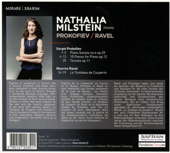 Nathalia Milstein - Prokofiev | Ravel: Piano Sonata No. 4 (CD ...