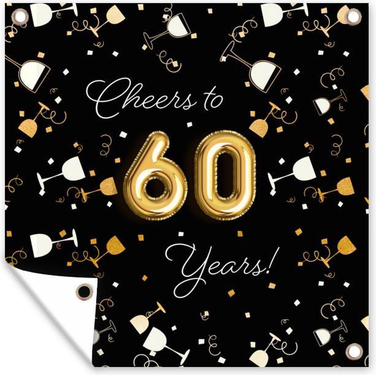 Posters de jardin Anniversaire - Citations - 60 ans - 50x50 cm - Toile ...