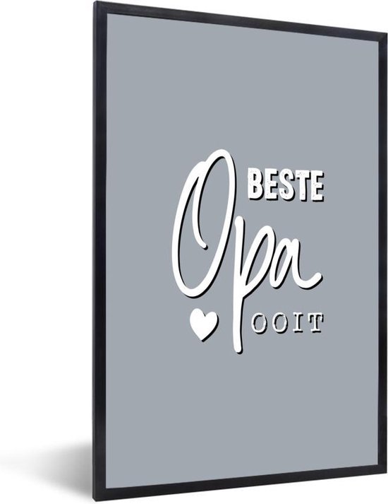 Fotolijst incl. Poster - Cadeau voor opa - Quotes - Vaderdag - Beste ...