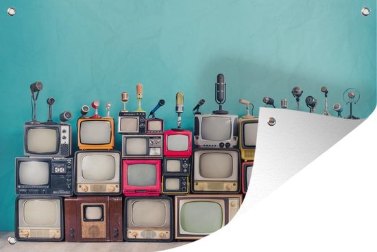 Décoration murale Télévision - Micro - Vintage - 180x120 cm - Affiche ...