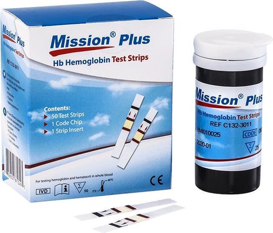 SwissPointOfCare Mission Plus Hb Hemoglobine Teststrips - Meten Hb ...