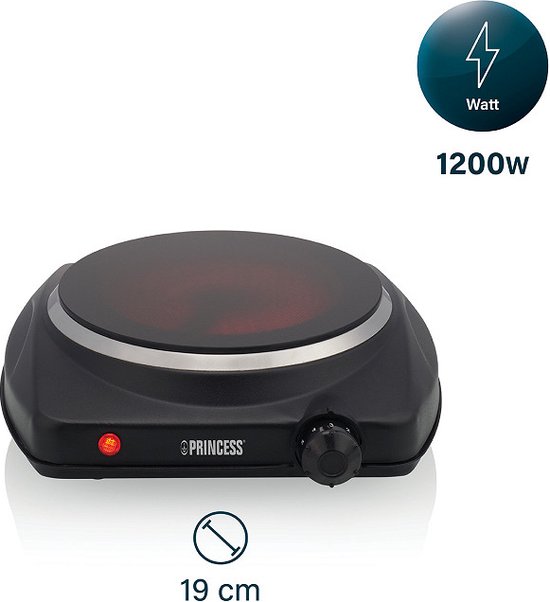 Princess Keramische Kookplaat 1200W | bol