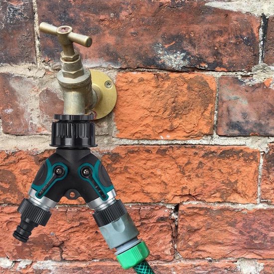 Regelbare waterverdeler 2-weg- Y-verdeler - 1" en 3/4" - universele aansluiting | bol.com