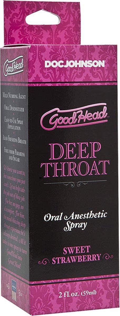 Spray pour la gorge profonde Goodhead Transparent Fraise Transparent ...