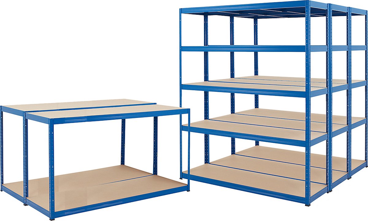 Certeo Megadeal | 4x heavy duty rekken -diepte 45 cm -265 kg per rek ...