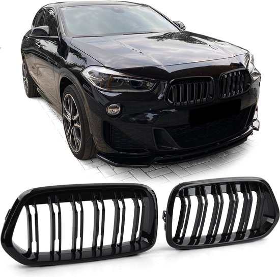Sport Grill Nieren Passend Voor Bmw X2 F39 Glans Zwart M Look Styling Dubbele Spijl | bol