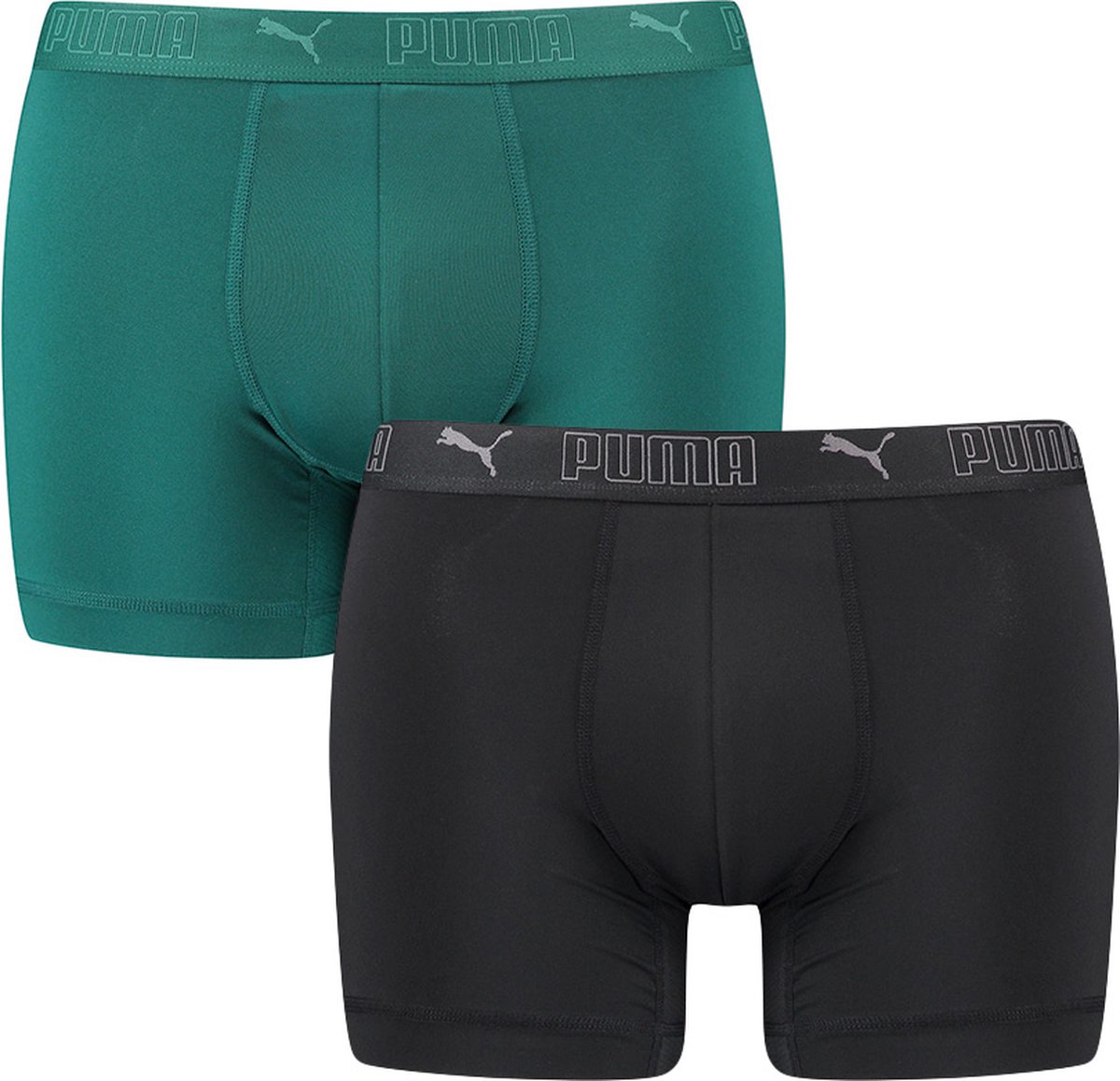 PUMA sport 2P microfiber boxers groen & zwart - M | bol.com
