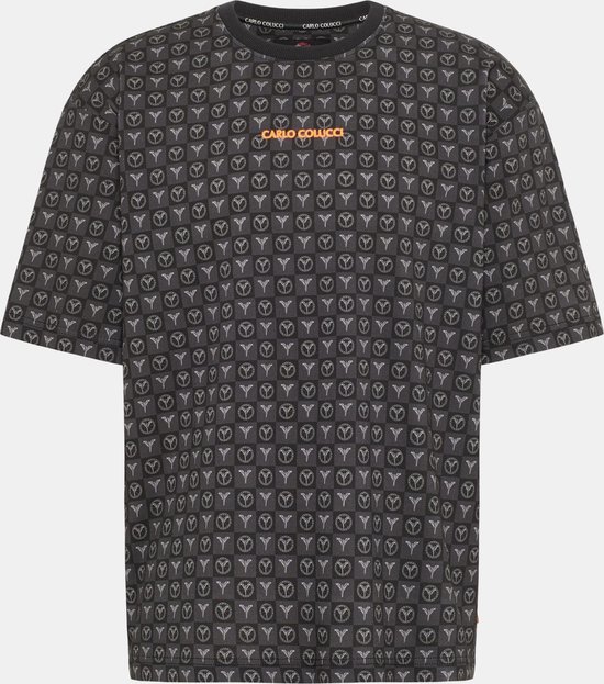 Carlo Colucci C3099 Oversized T-Shirt Monogram | bol.com