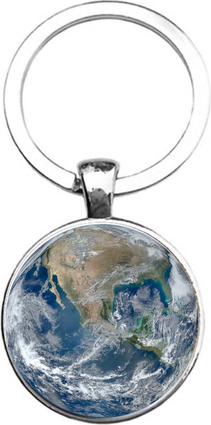 Sleutelhanger Glas - Wereld | bol