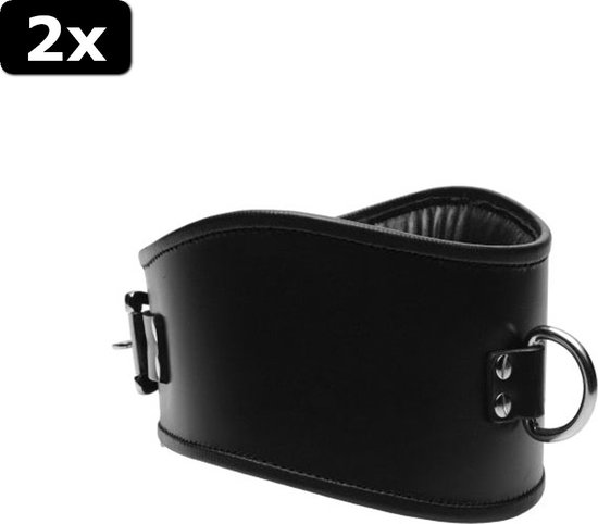 2x Gewatteerde lederen houding vergrendelende kraag | bol.com