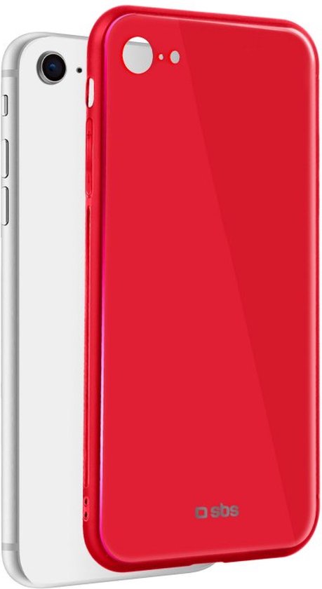 SBS Mobile Glas Case iPhone 8/7 - Vitro Rood | bol.com