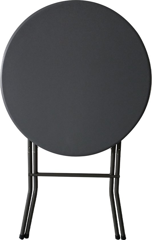 2x Grijze Statafel + Donkergrijze Statafelrok x 2 – 80 cm Dia x 110 cm hoog –... | bol