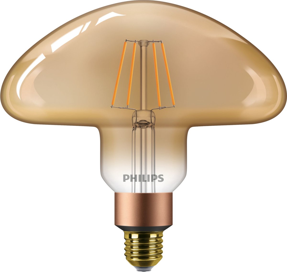 Philips Classic LED E27 Mushroom 200mm Filament Goud 5.5W 470lm - 818 Zeer Warm Wit |... | bol.com
