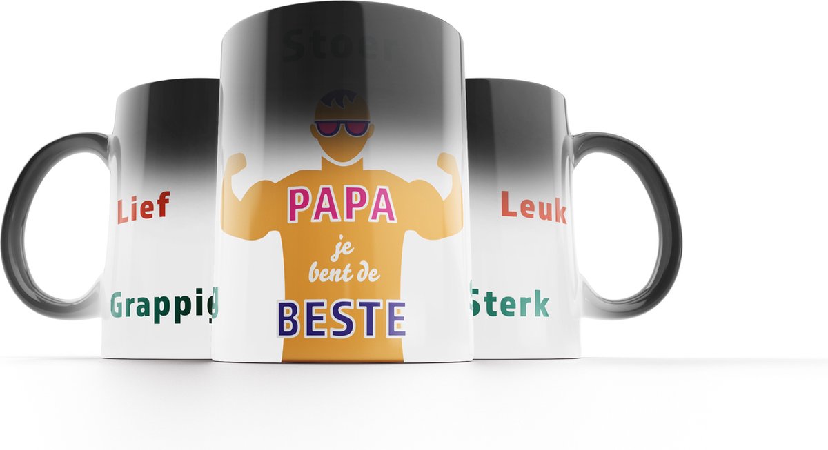 Magische mok: Papa is een super held | Vaderdagcadeau | Vaderdag mok | Fotofabriek | bol.com